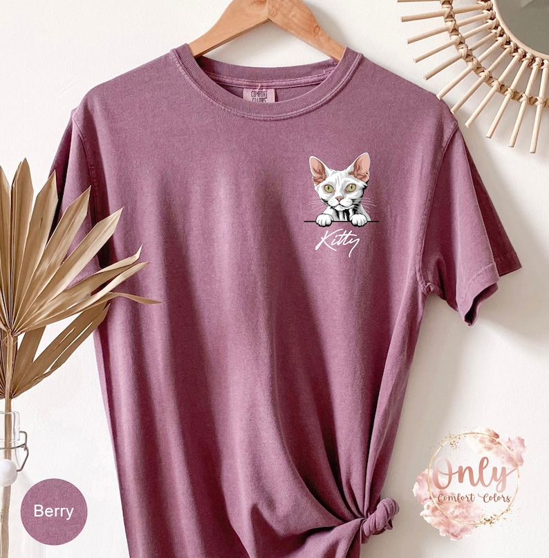 Custom Cat Shirt Comfort Colors Shirt Personalized Cat - Etsy
