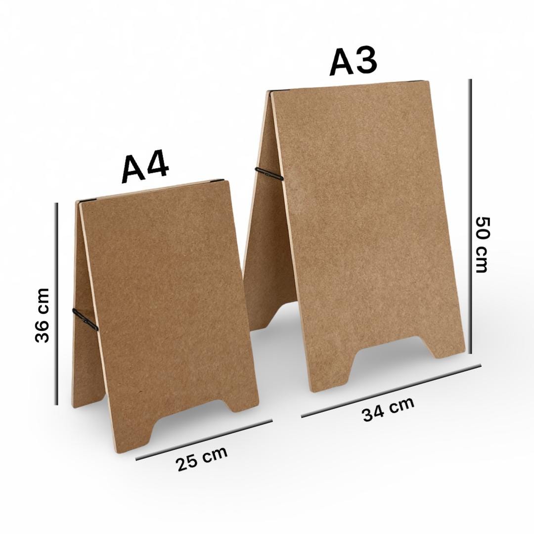 Wooden A-frame Display Stand , Table Display, Rustic Menu Holder – A3 ...