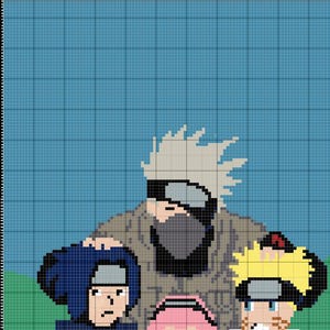 Naruto Team 7 Cross Stitch Pattern - Etsy