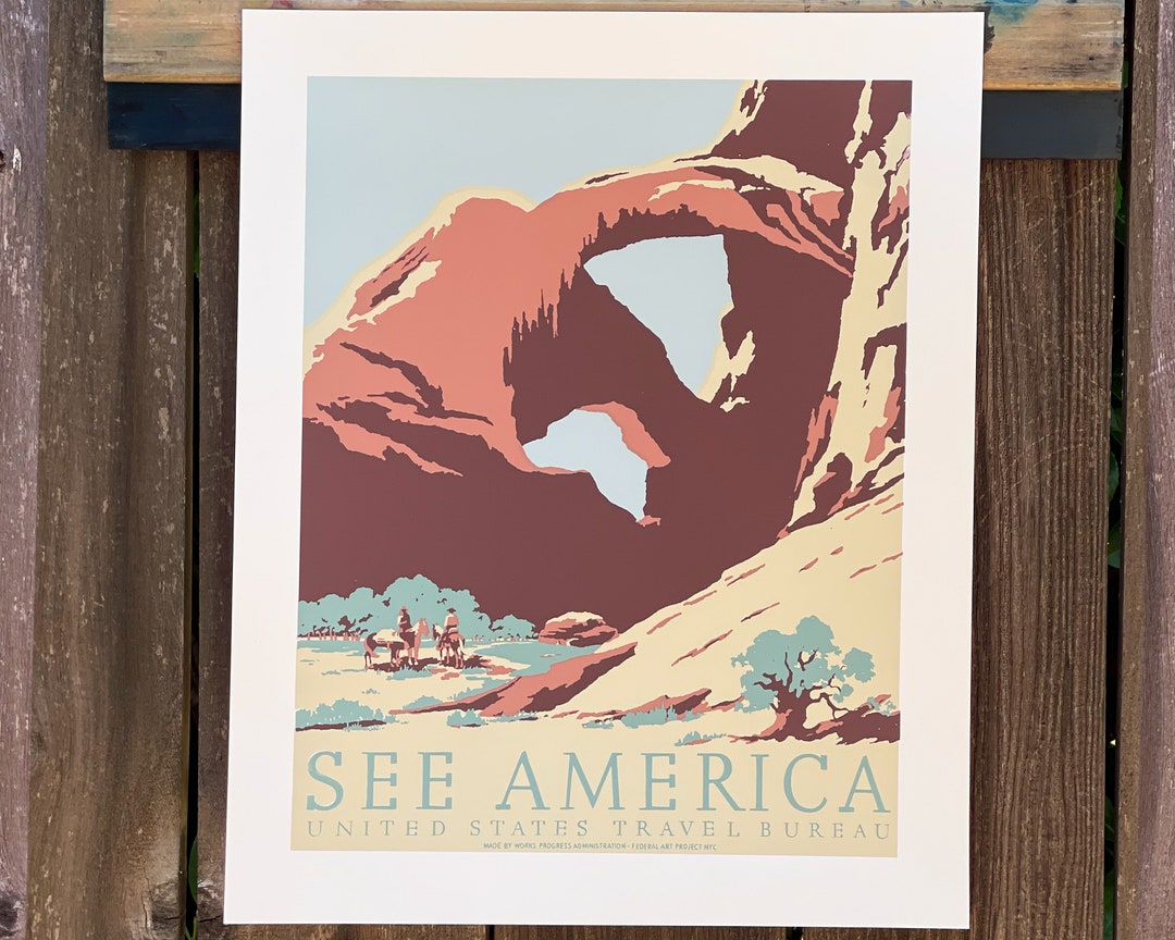 WPA SEE AMERICA Poster Screen Print / Silksceen Hand-pulled - Etsy