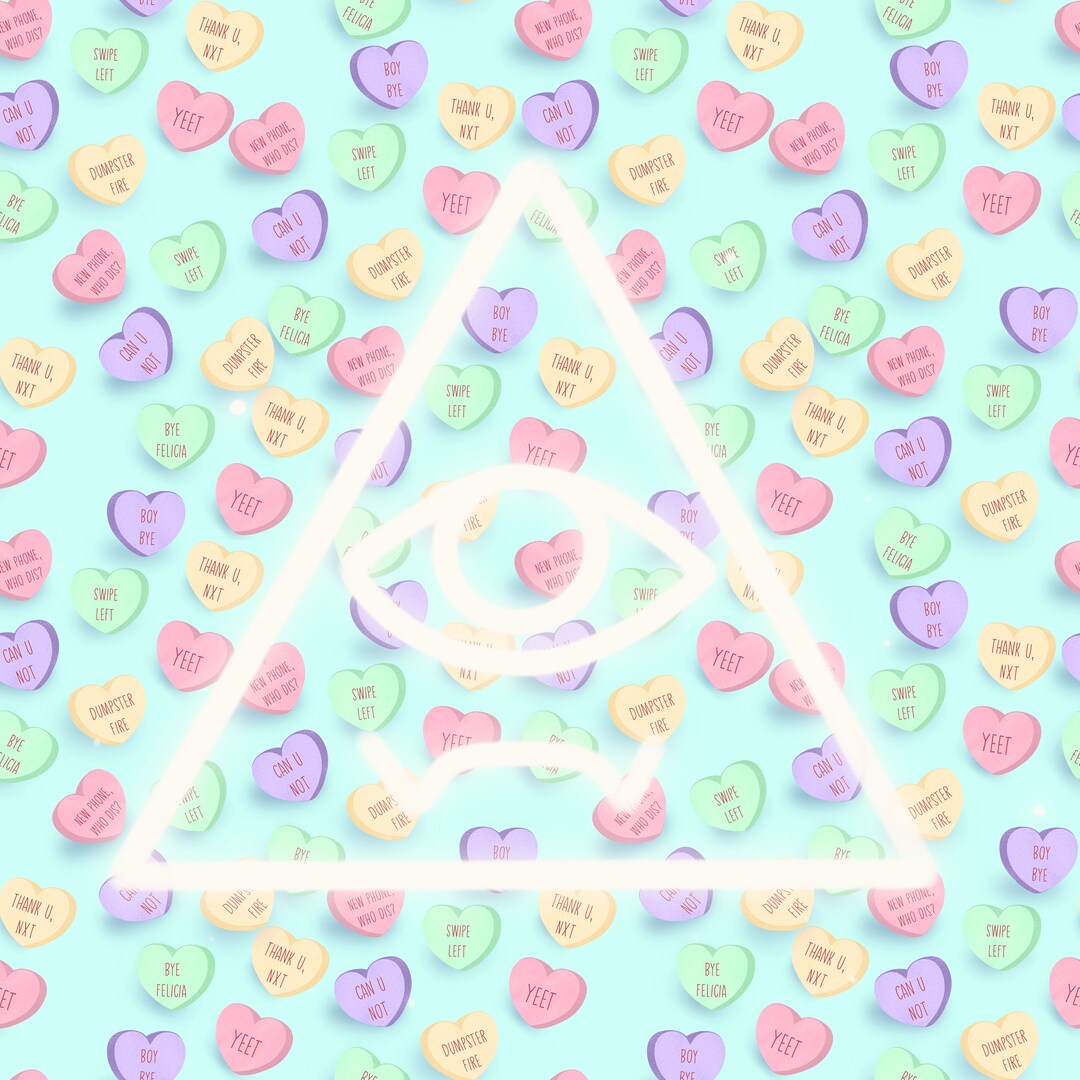 Conversation Rejection Hearts Valentines Candy Pattern for Fabric and ...