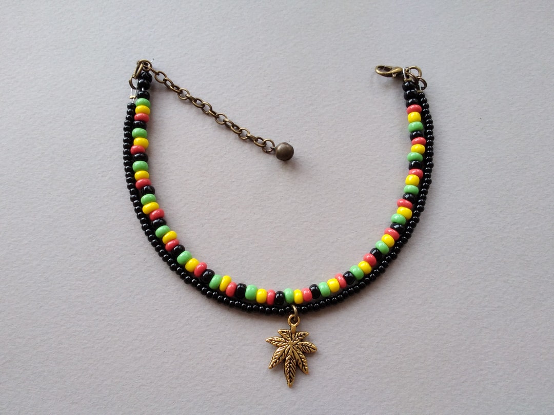 Rastafarian Anklet, Jamaican Anklet, Reggae Anklet, Bob Marley Jewelry ...