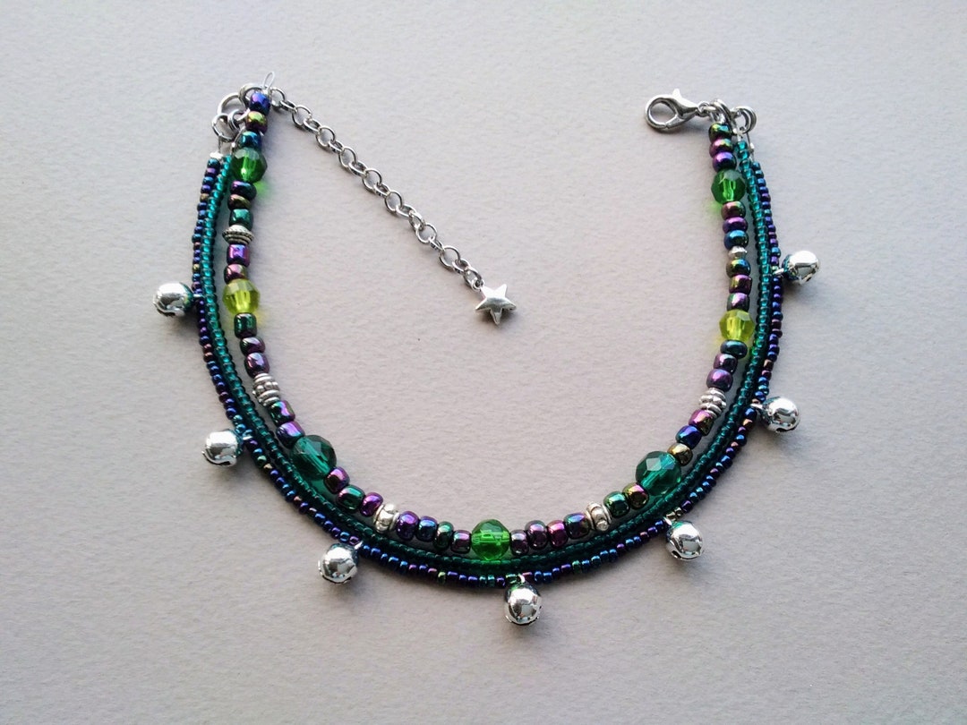 Rainbow Anklet Bell Anklet Jingle Bell Anklet Bell Jewelry - Etsy