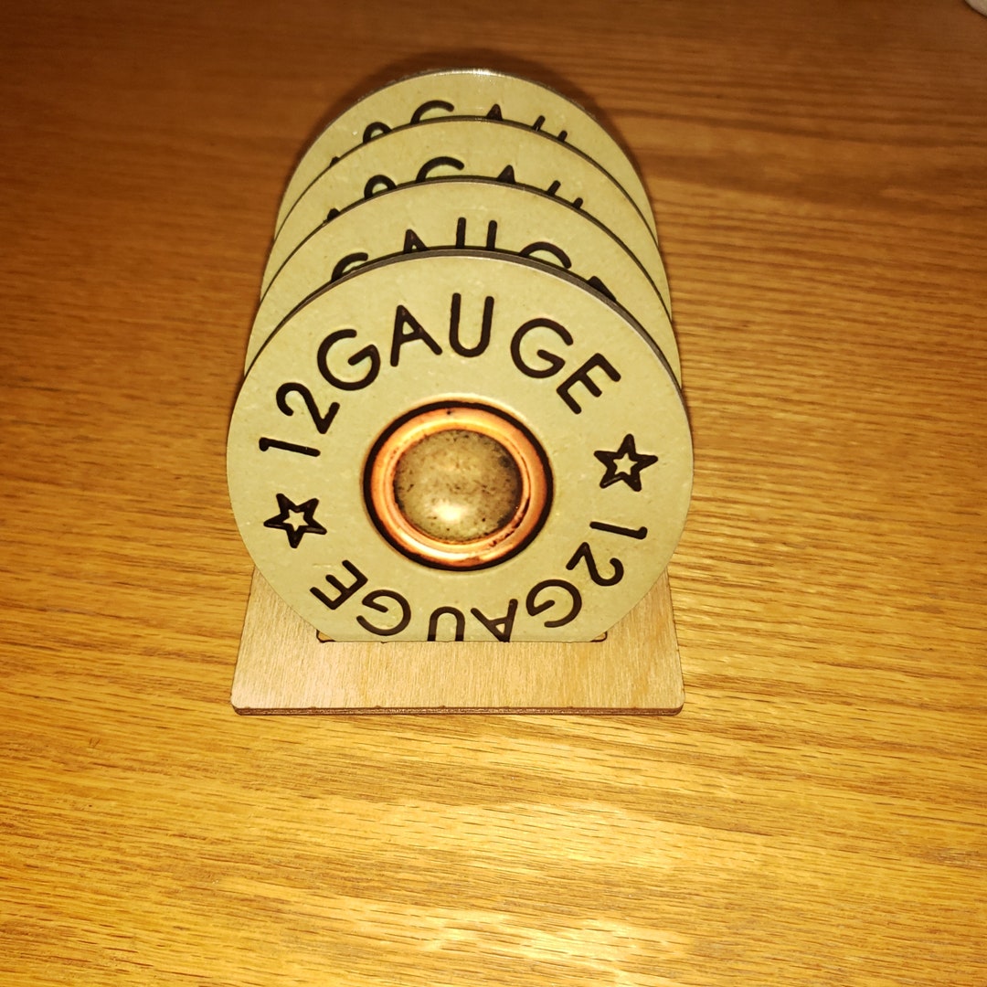 12 Gauge Coaster Set, 2A Gift, 2A Present, Shotgun Shell Coaster Set ...