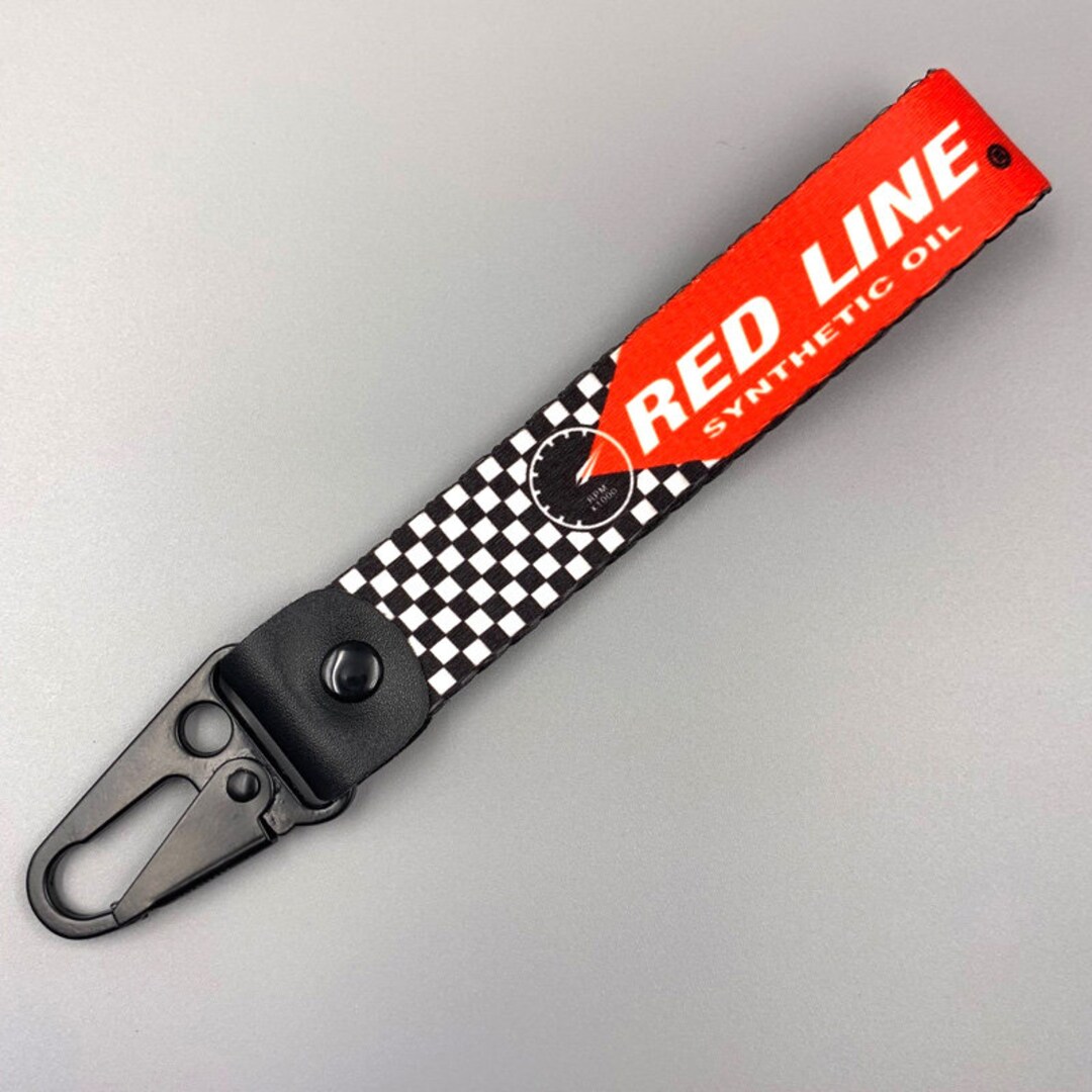 1pc Red Line Motogp Motorcycle Keychian Wrist Strap Biker Embroidered ...