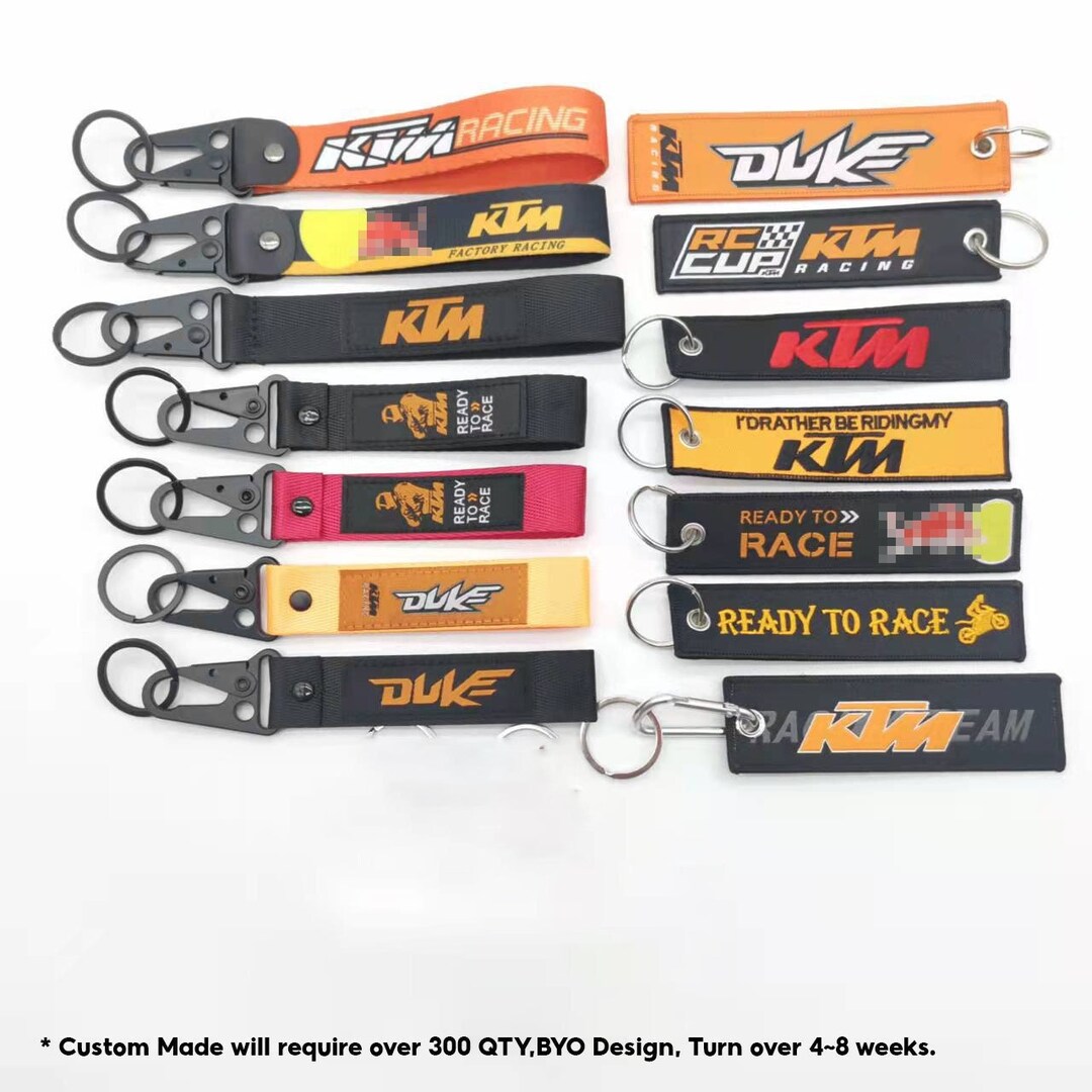 12 Variety of Motorcycle Keyring for KTM Fan Duke Biker Embroidered ...