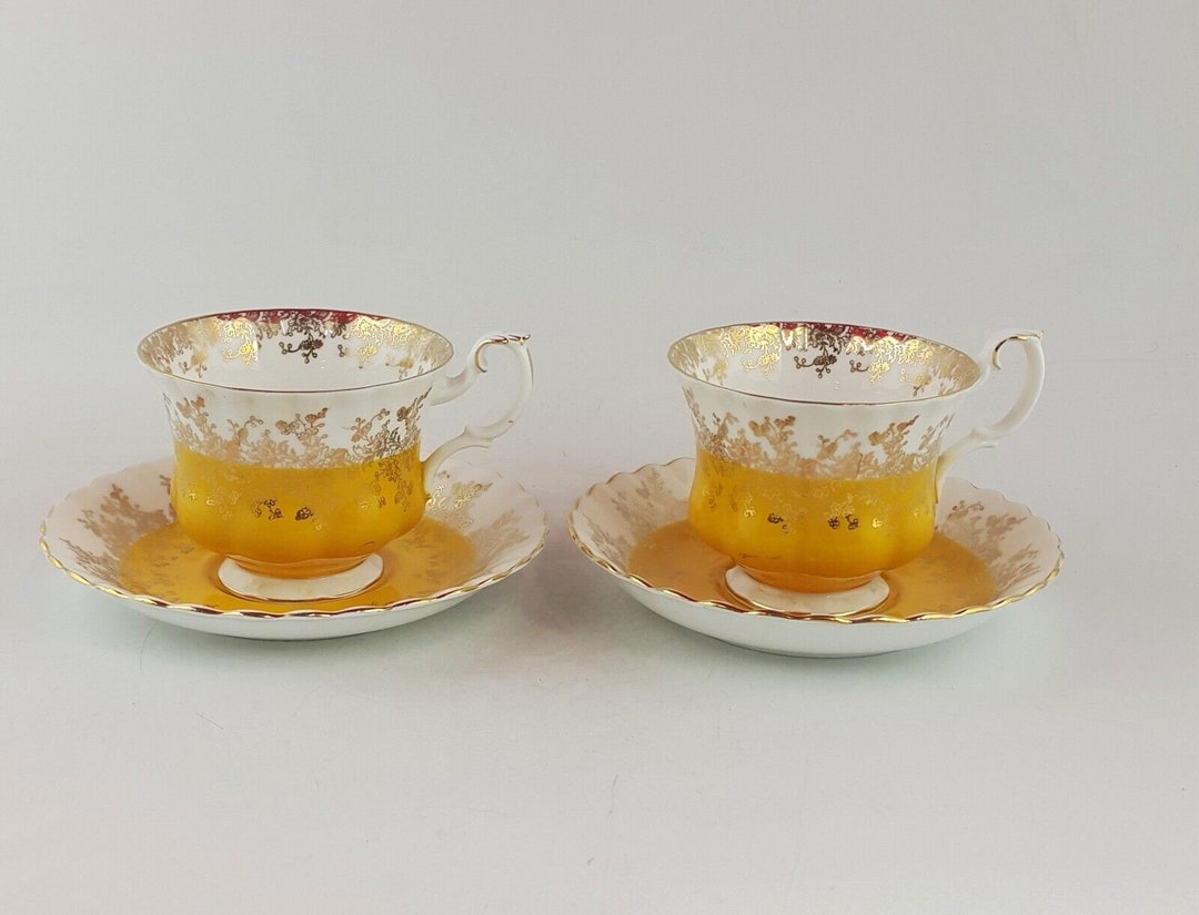 Royal Albert Regal Series Pattern 4396 Pair of Teacup and Saucer 7025 ...