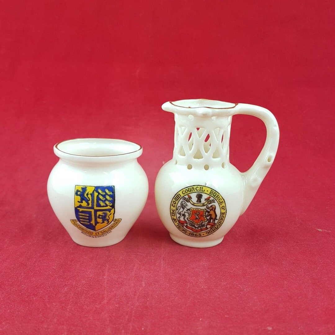 Vintage 1910s Collectable Crested Ware Miniature Crested Vase - Etsy