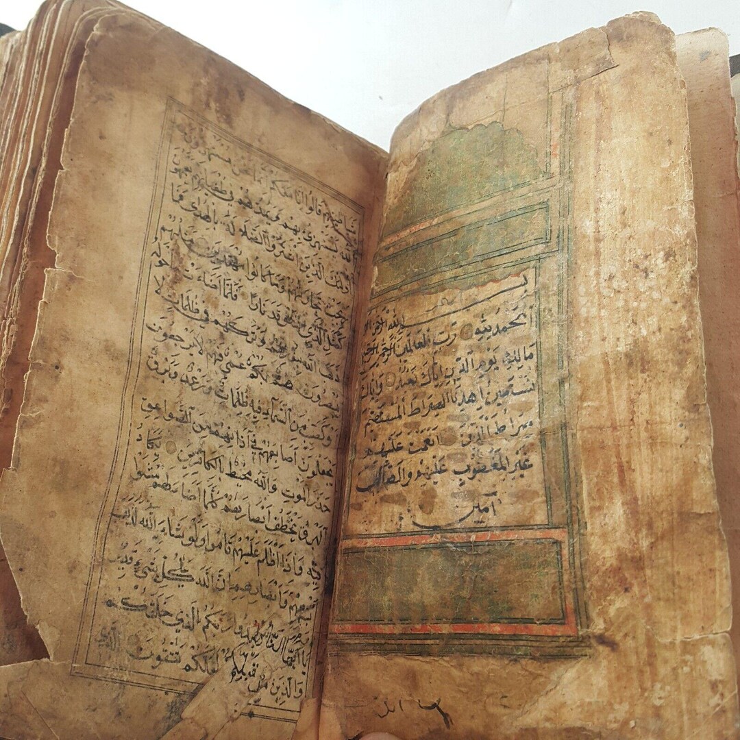 Complete Quran Manuscript Handwritten 1255 Hijri Antique Calligraphy ...