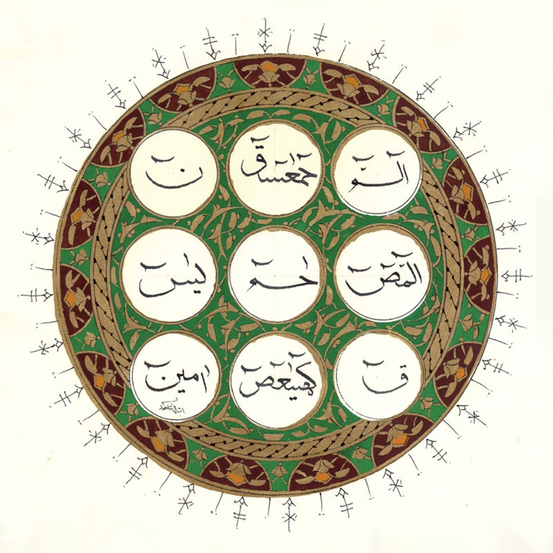 Loh E Qurani Islamic Fine Art Print Arabic Calligraphy QP6 - Etsy