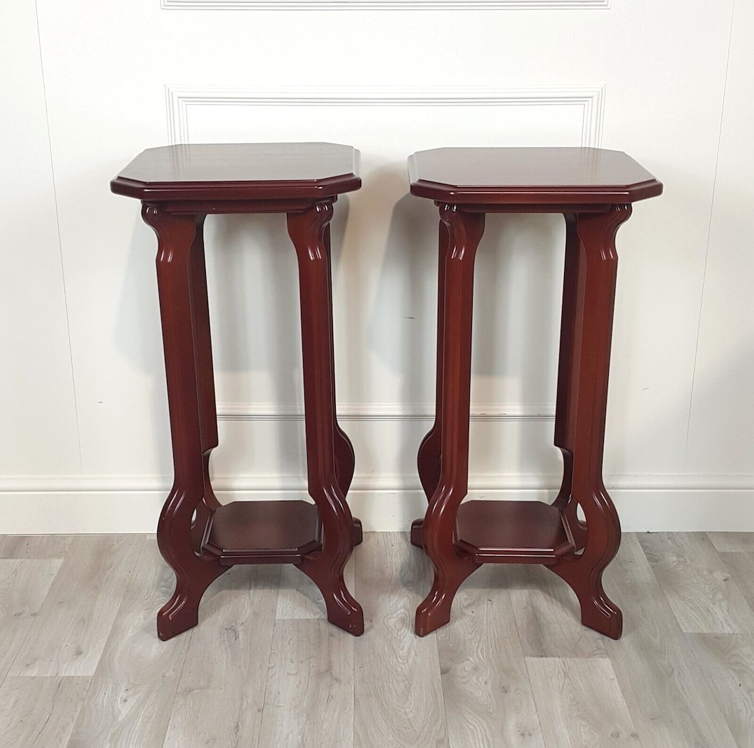 Pair of Vintage Wooden Corner Tables / Plant Stands F315 - Etsy
