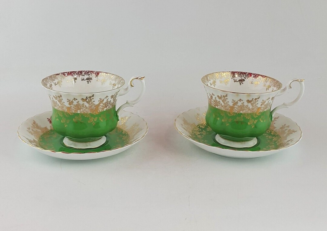 Royal Albert Regal Series Pattern 4396 Pair of Teacup and Saucer 7026 ...