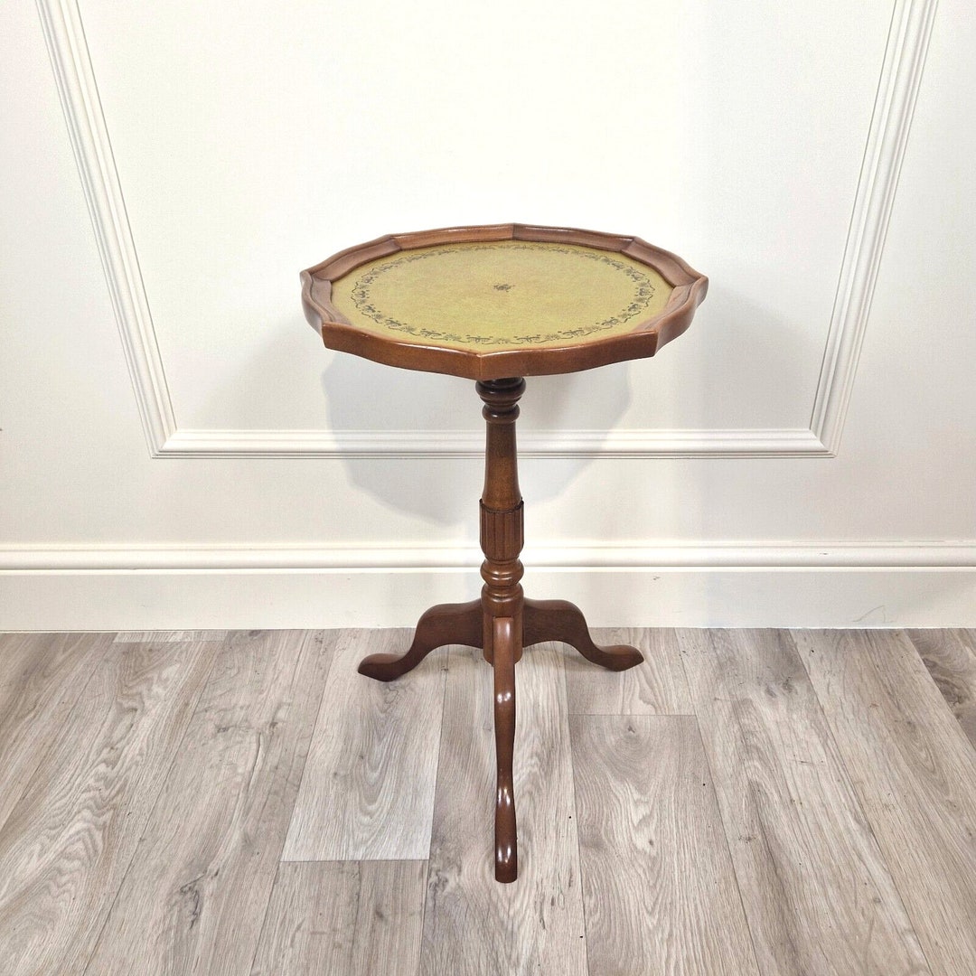 Wine Table With Leather Inset Panel F211 - Etsy