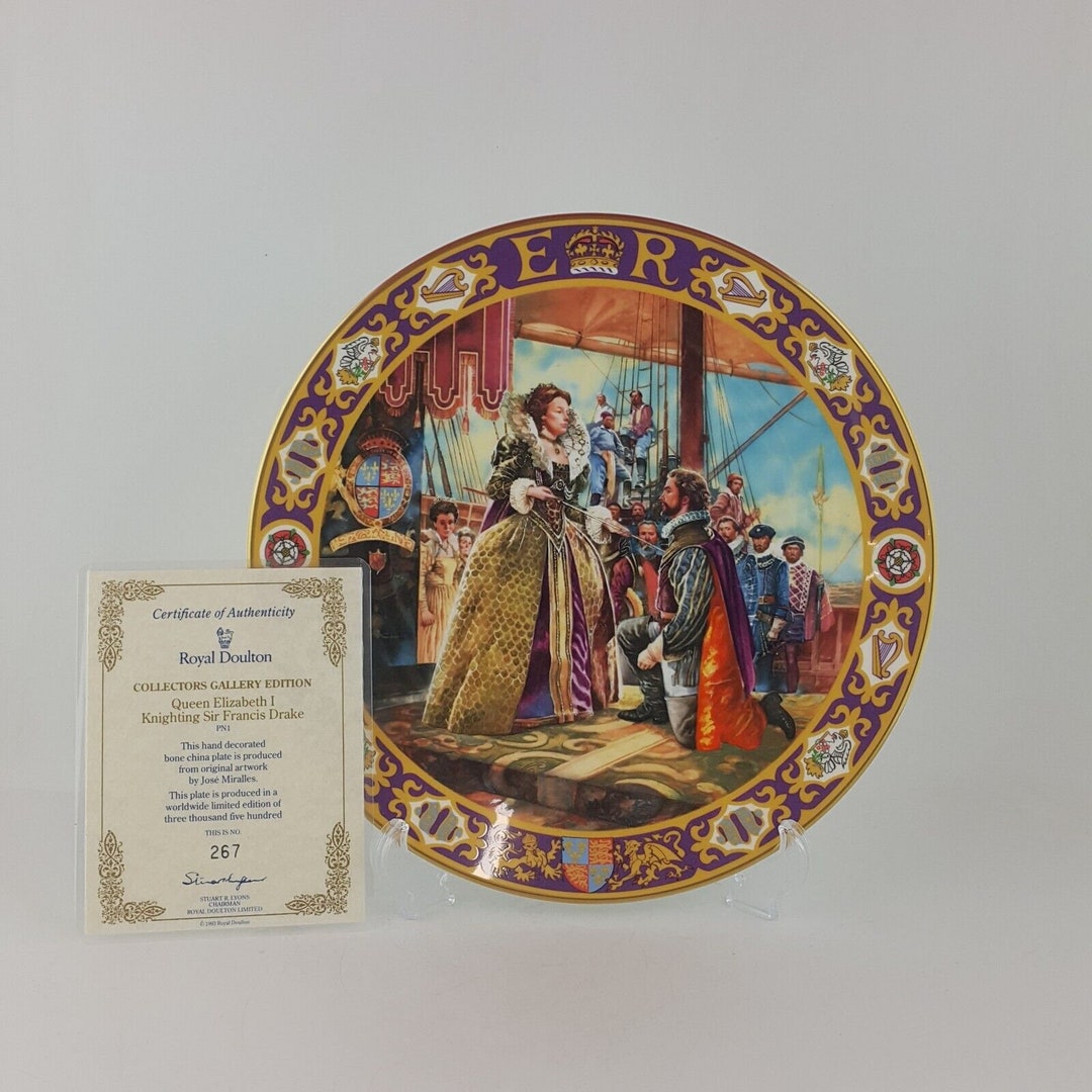 Royal Doulton PN1 Queen Elizabeth I Knighting Sir Francis Drake With ...