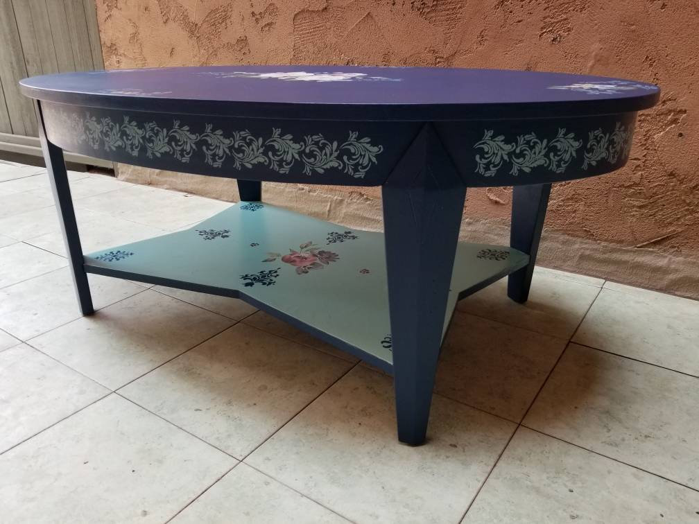 Navy Blue Coffee Table - Etsy