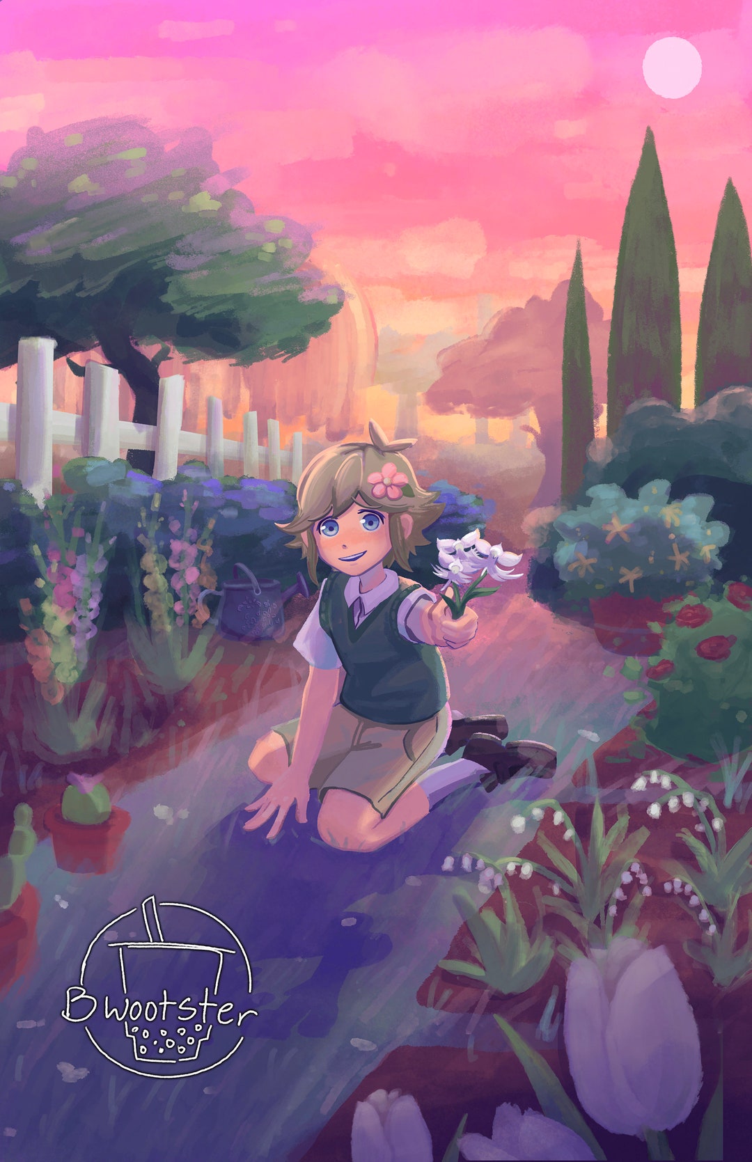 Omori Basil's Garden RPG Maker Horror Game Matte Print 5.5 8.5 A5 - Etsy