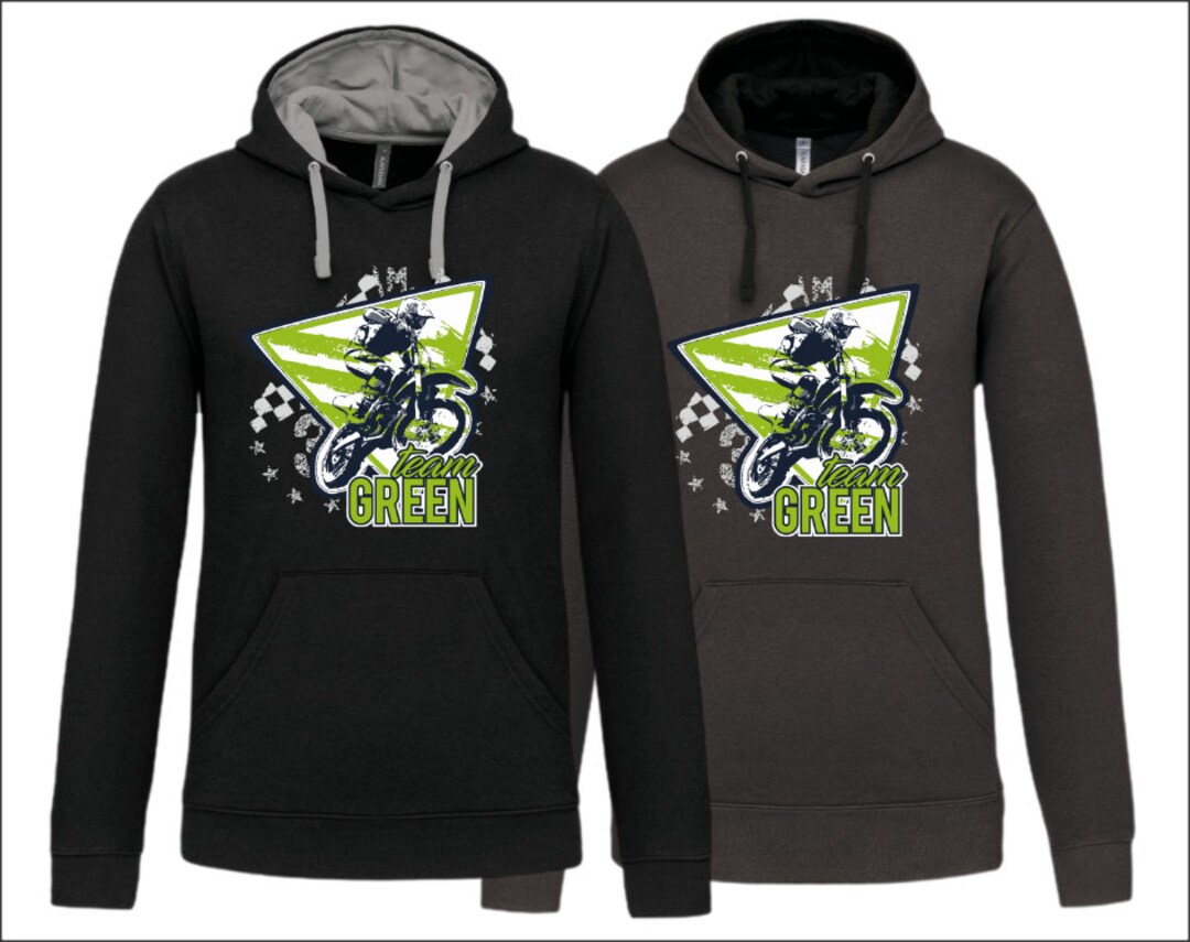 Premium Hoodie Team Green Enduro Gift Motocross Hoodies - Etsy