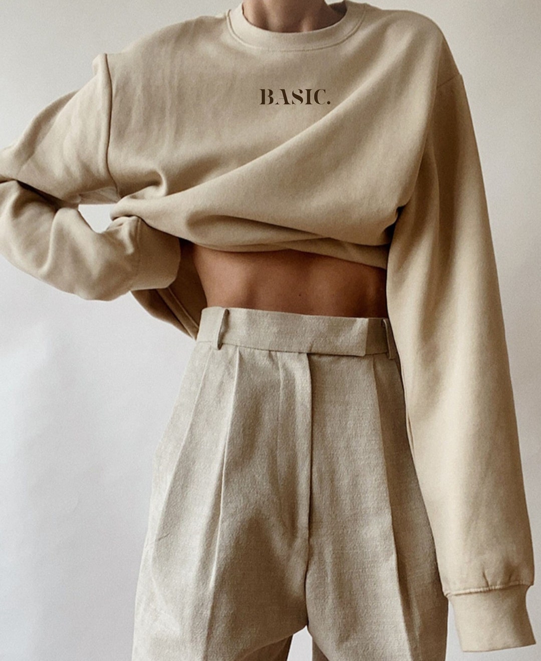 Basic Sweatshirt | Aesthetic Premium Women Sweatshirt | Minimalist ...