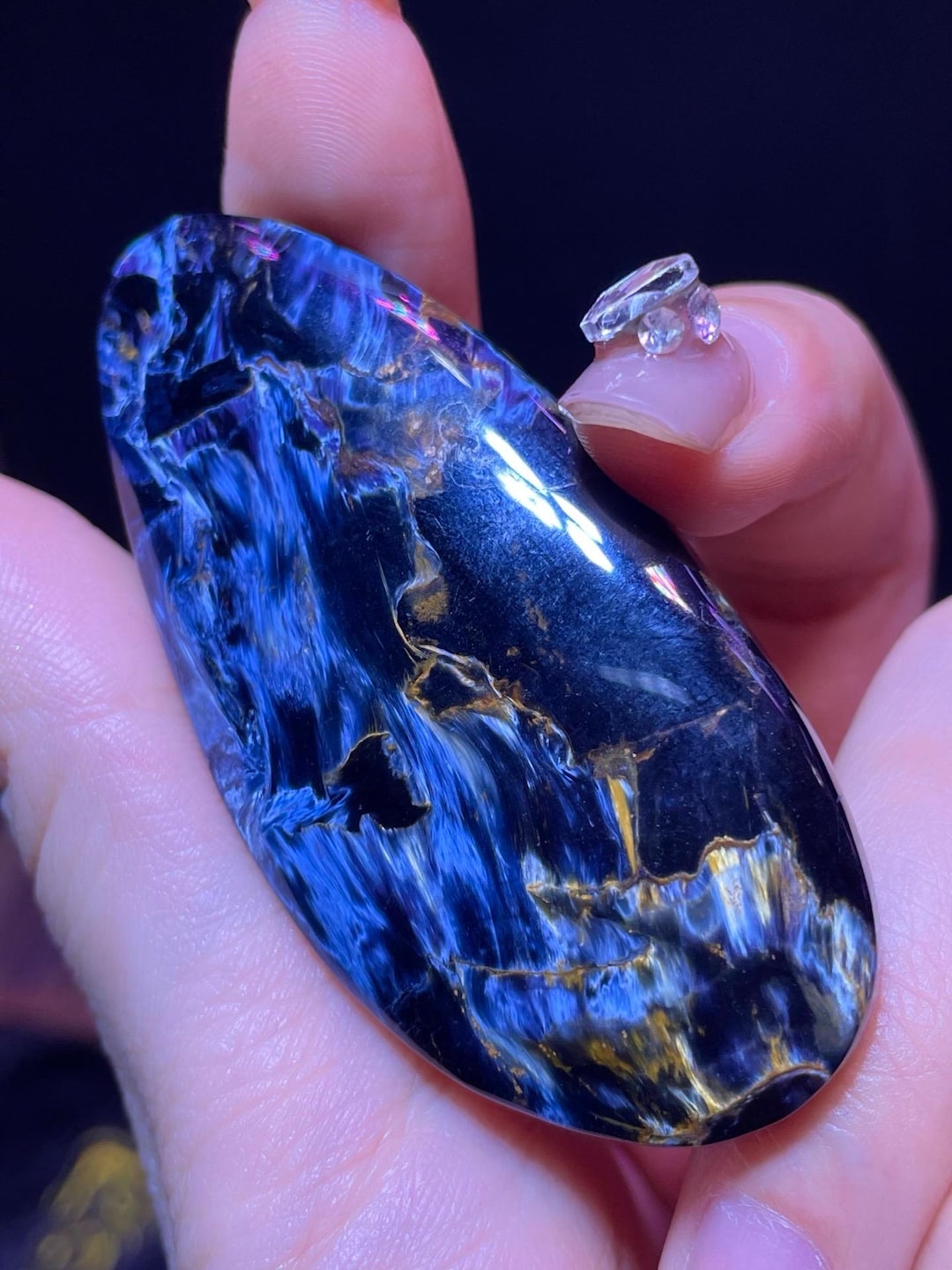 Rare Natural Blue Fire Pietersite Cabochon, High Quality Pietersite ...