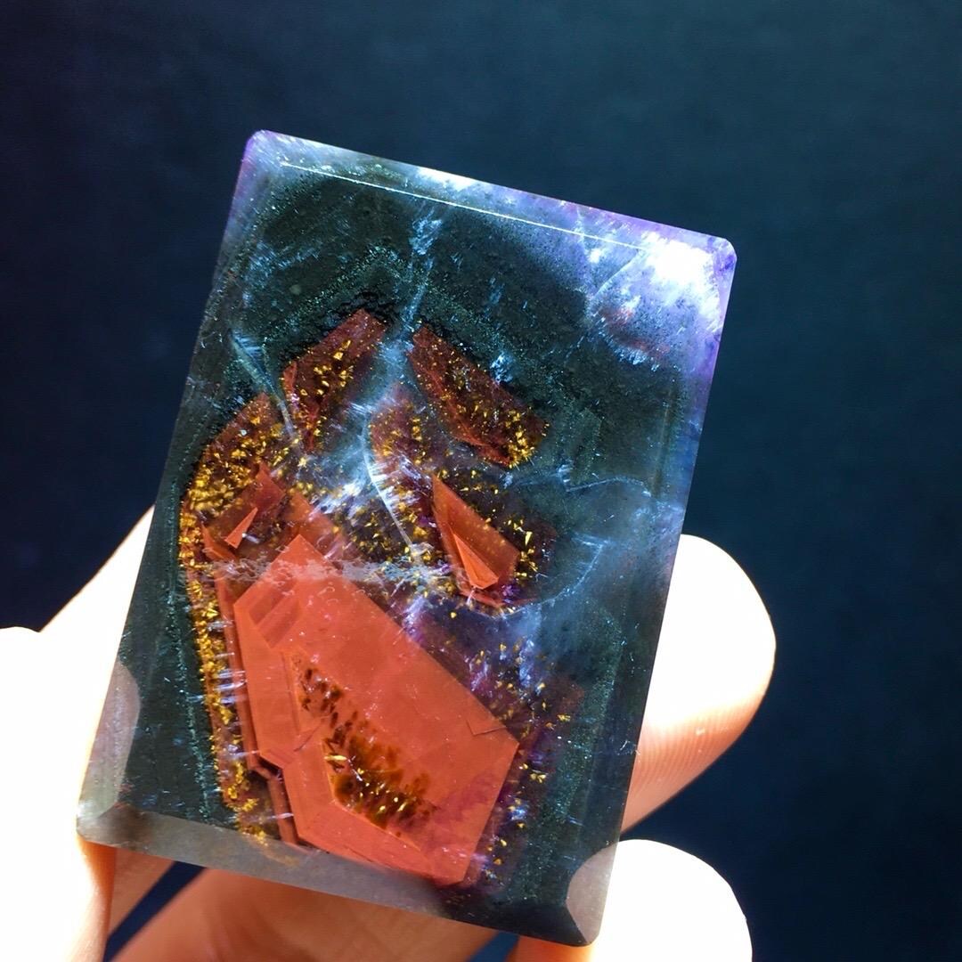 Natural Auralite 23 Cube, Rare Auralite 23 Crystal Loose Stone, Healing ...