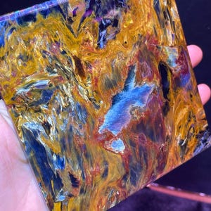 Rare Natural Blue Fire Pietersite Cube Cabochon, High Quality ...