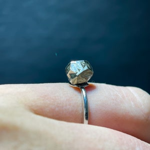 Natural Chalcopyrite Raw Stone Ring / Pendant, Rough Stone Ring ...