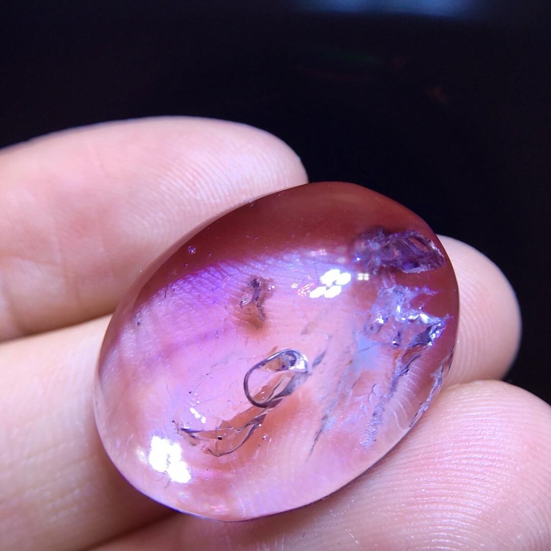 Natural Enhydro Amethyst Waterdrop Cabochon, Enhydro Purple Super ...