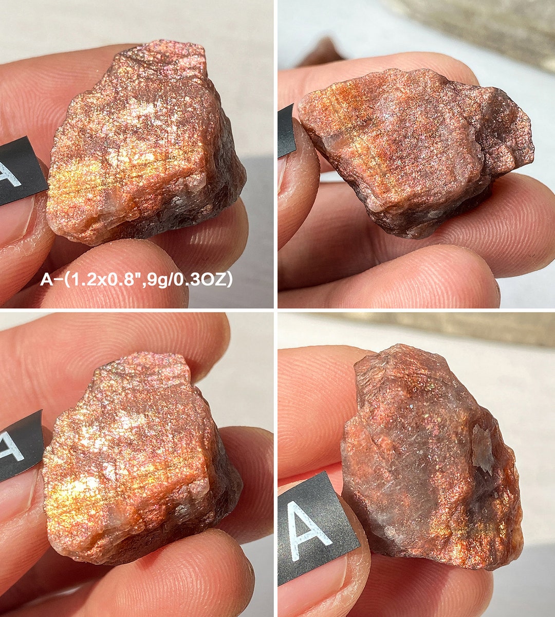 Strong Flash Raw Sunstone Pieces , Rough Sunstone , Crystal Gift ...