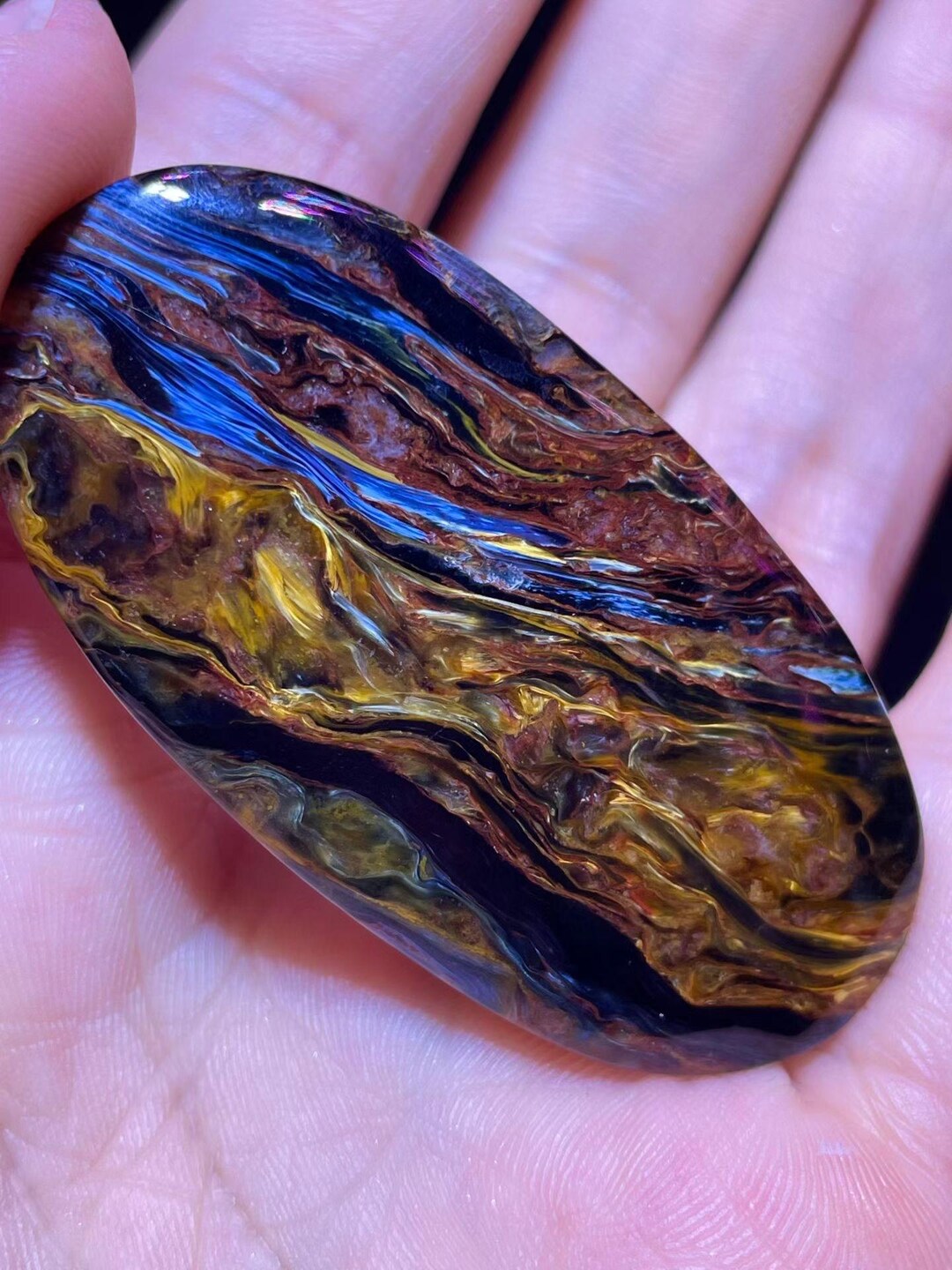 Natural Pietersite Pendant Necklace, Rare Cat’s Eye Fire Pietersite ...