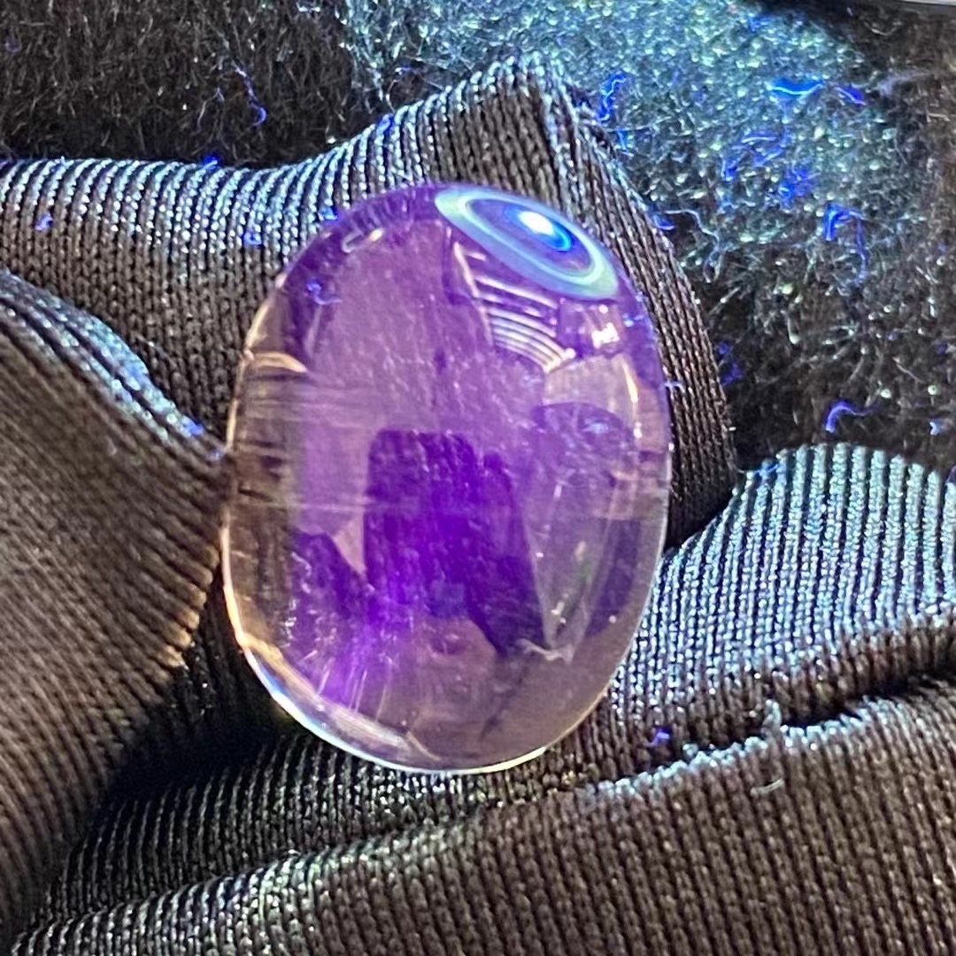 Rare UV Reactive Scapolite Quartz Crystal Cabochon Pendant, Gemstone ...