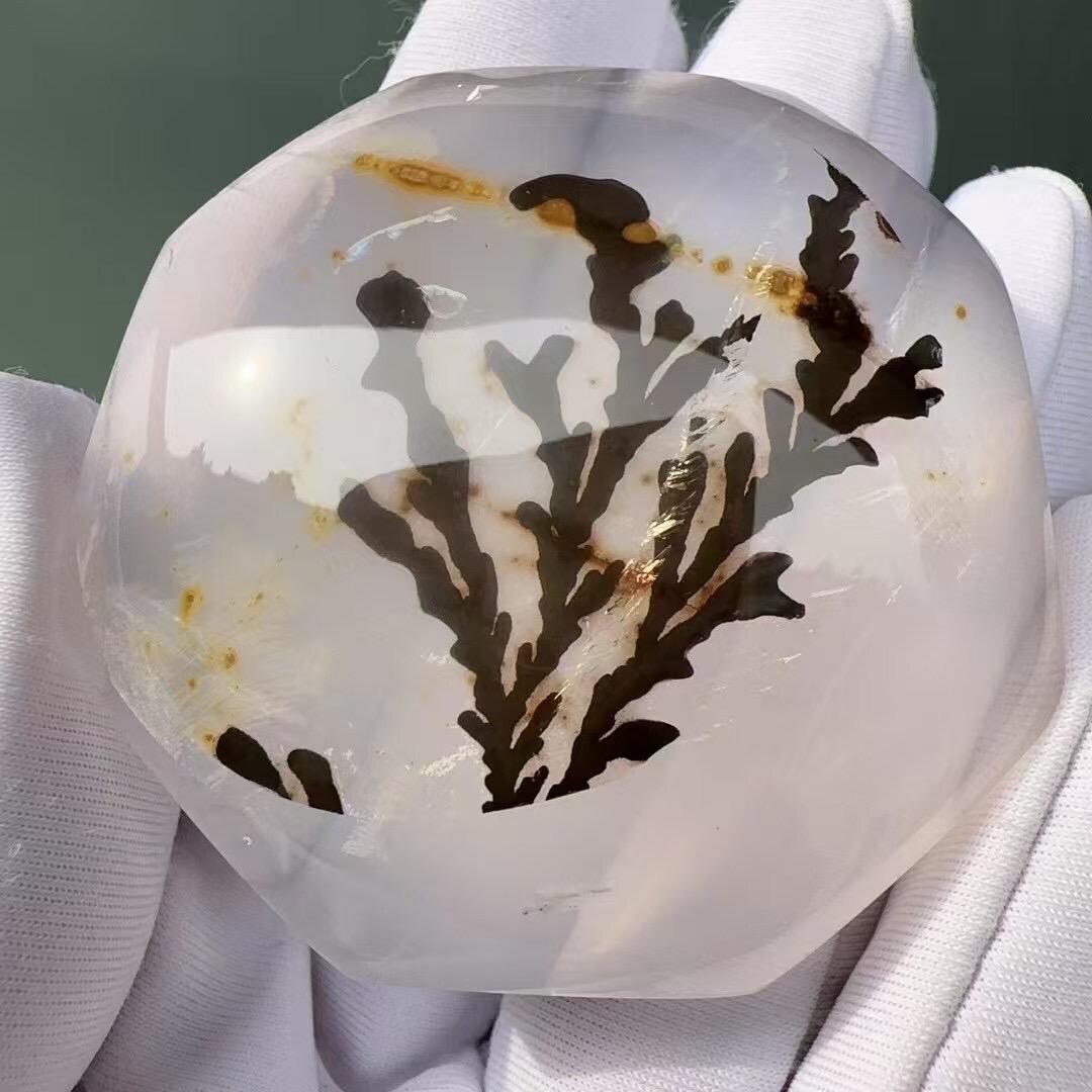 Natural Dendritc Girasol Quartz Freefrom, Dendrite Crystal Cabochon ...