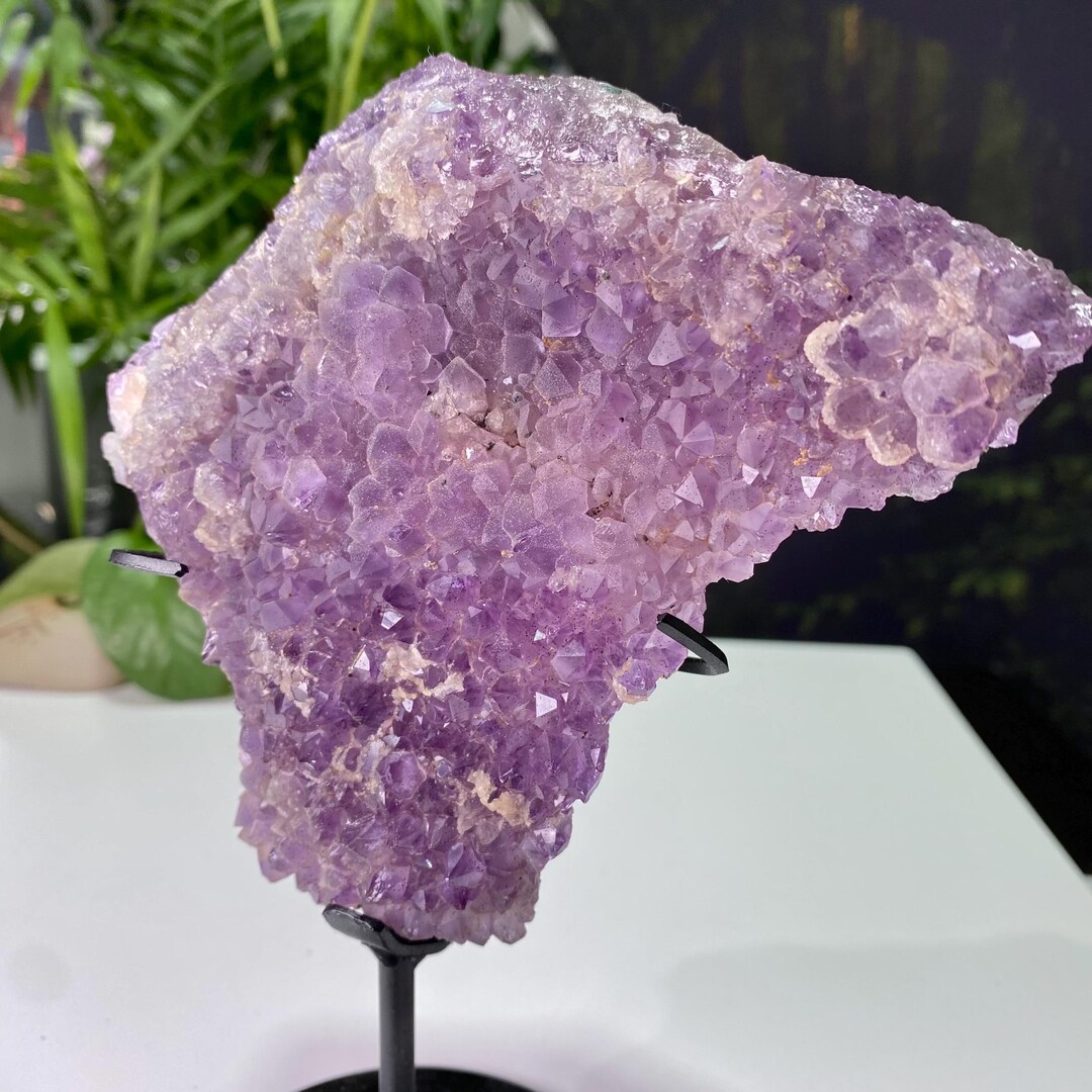 Natural Sugar Amethyst Cluster Quartz, Unique Raw Crystal Cluster ...