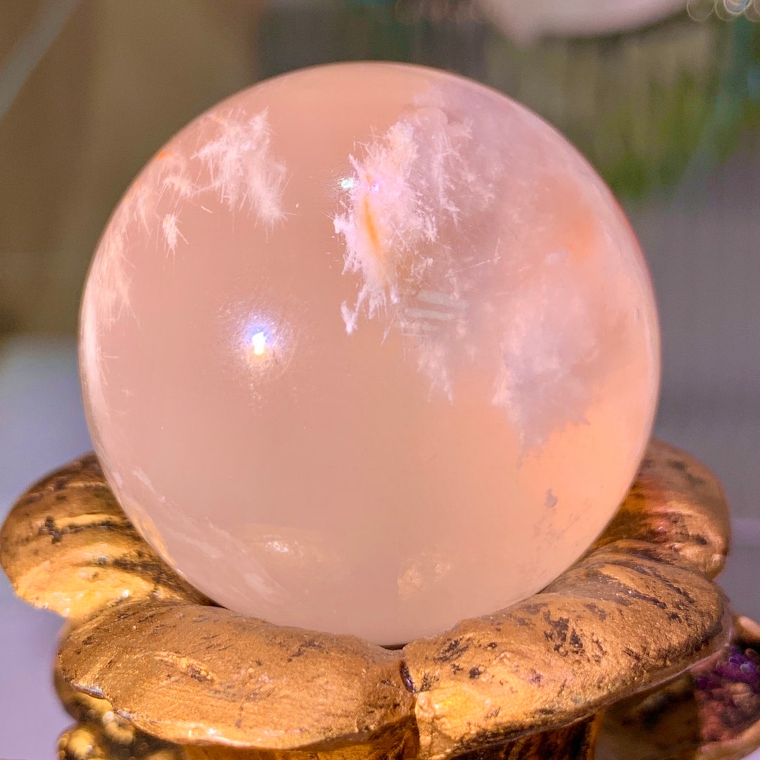 Starlight Starflash Pink Snowflake Garden Quartz Spheres, Snowflake ...