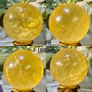 Honey Calcite Sphere, Yellow Calcite Sphere, Healing Gemstone, Home ...