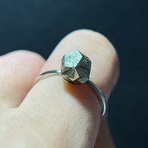 Natural Chalcopyrite Raw Stone Ring / Pendant, Rough Stone Ring ...