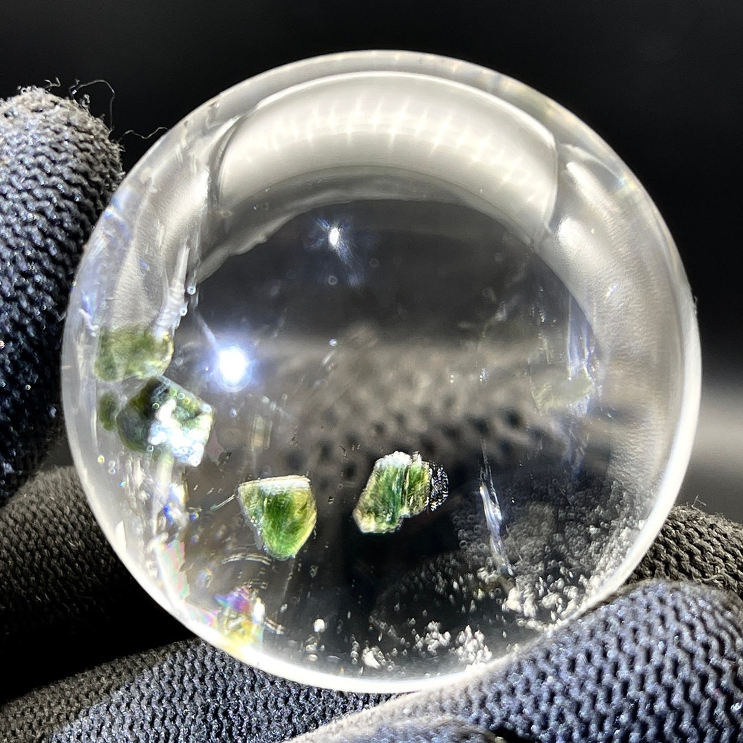 Green Fuchsite Mica Inclusion Quartz Sphere , Pyrite Quartz Inclusion ...