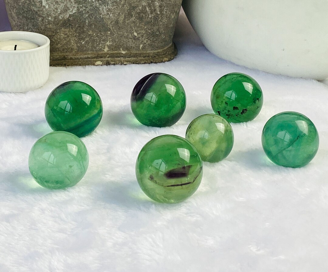 Green Fluorite Sphere , Large Crystal Ball Decor , Fluorite Crystals ...