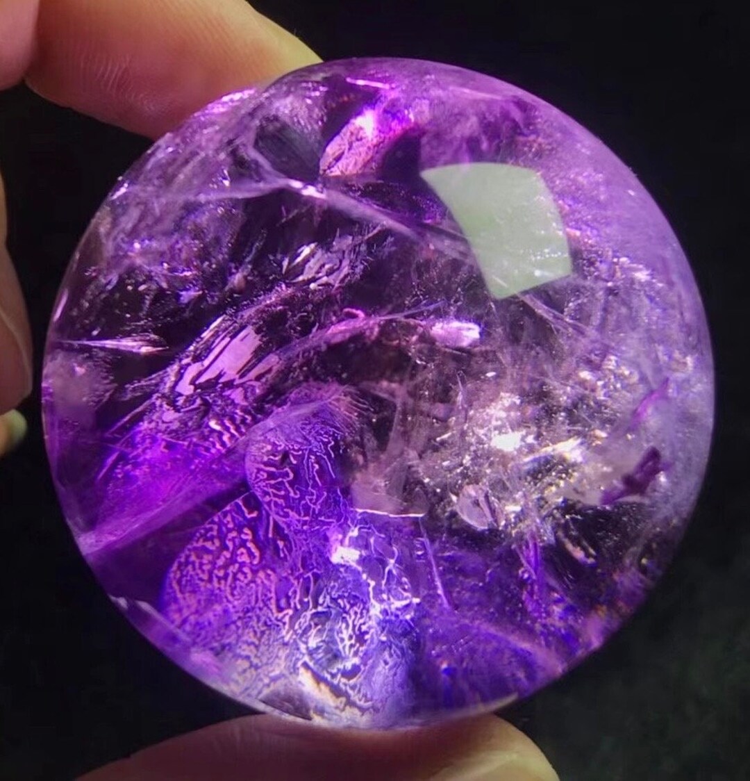 Natural Purple Amethyst Sphere, Wrapped in Mysterious Runes Sphere ...