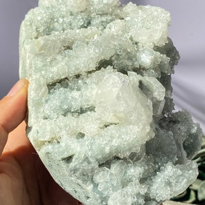 Huge Shimmering Clear Apophyllite Druzy Cluster , Apophyllite Cluster ...