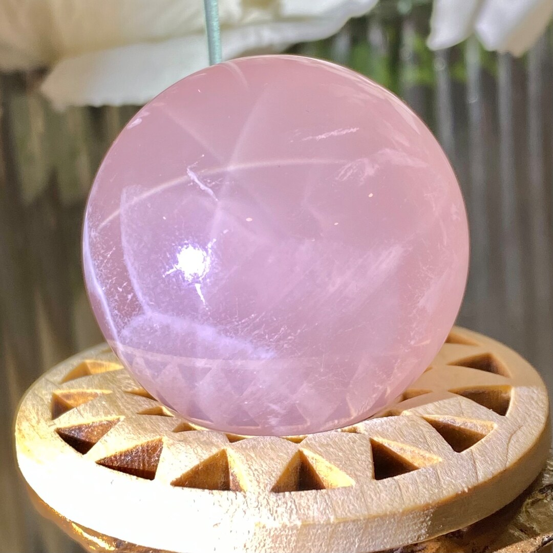 Starlight Starflash Pink Snowflake Garden Quartz Spheres, Snowflake ...