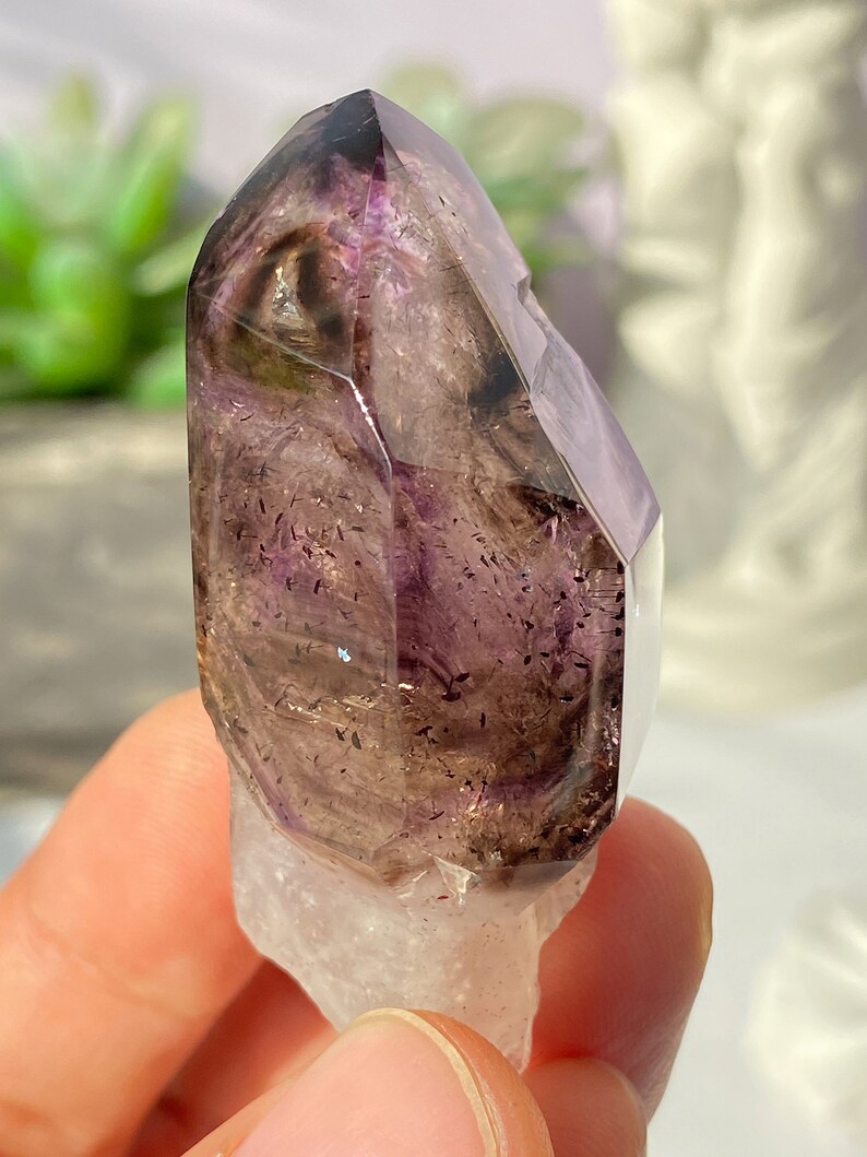 Raw Super Seven Crystal Point Super Seven Scepter Enhydro - Etsy