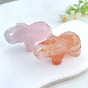 Crystal Quartz Elephant Carvings , Hand Carved Crystal Elephant ...