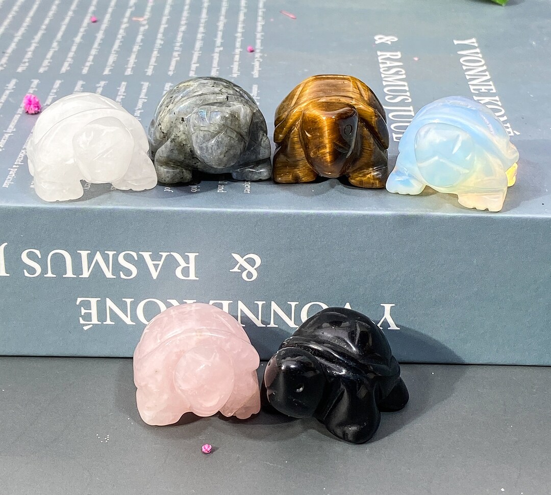 Mini Sea Turtle Carvings , Hand Carved Crystal Turtle , Crystal Animal ...