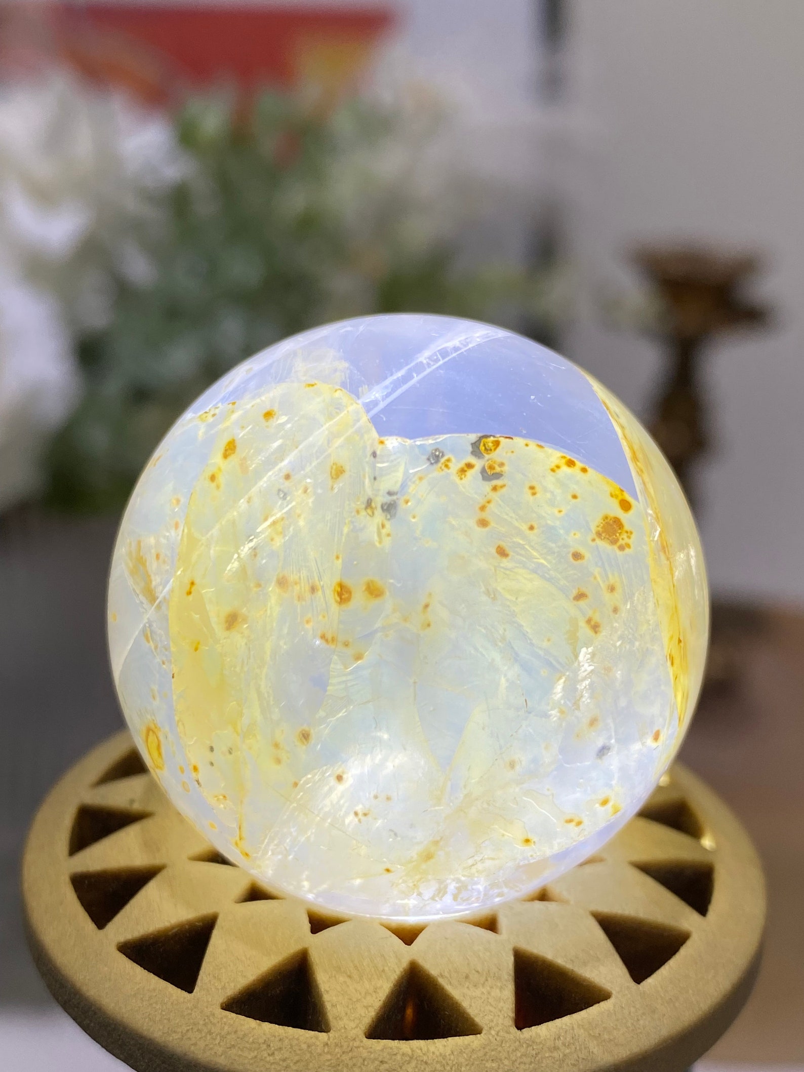 Dendritc Quartz Sphere, Dendrite Crystal Sphere, Dendritic Citrine ...