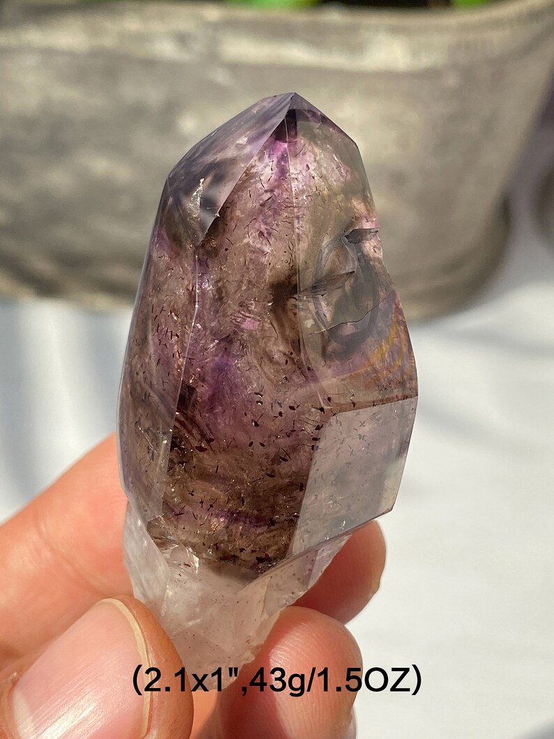 Raw Super Seven Crystal Point Super Seven Scepter Enhydro - Etsy