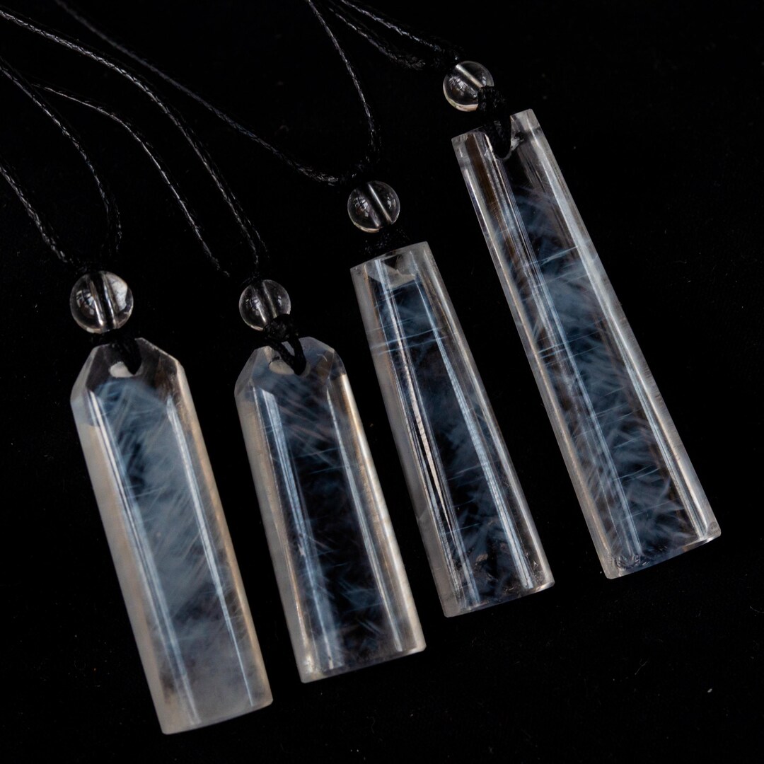Natrual Blue Needle Tower Pendant, Invisible Wings , Crystal Blue ...
