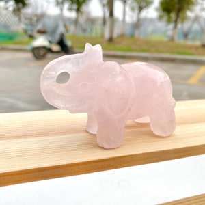 Crystal Quartz Elephant Carvings , Hand Carved Crystal Elephant ...