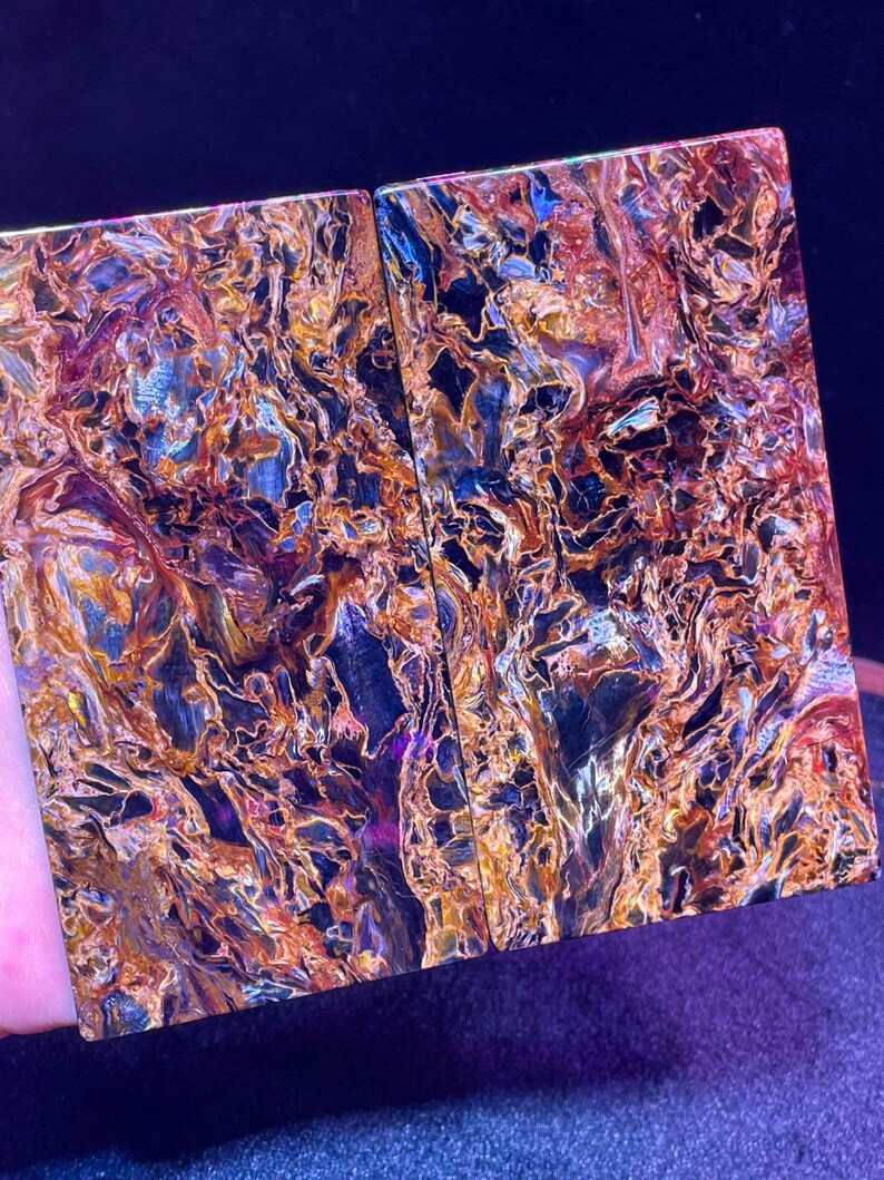 Pair of Mask Face Pietersite Stones, High Quality Pietersite Gemstone ...