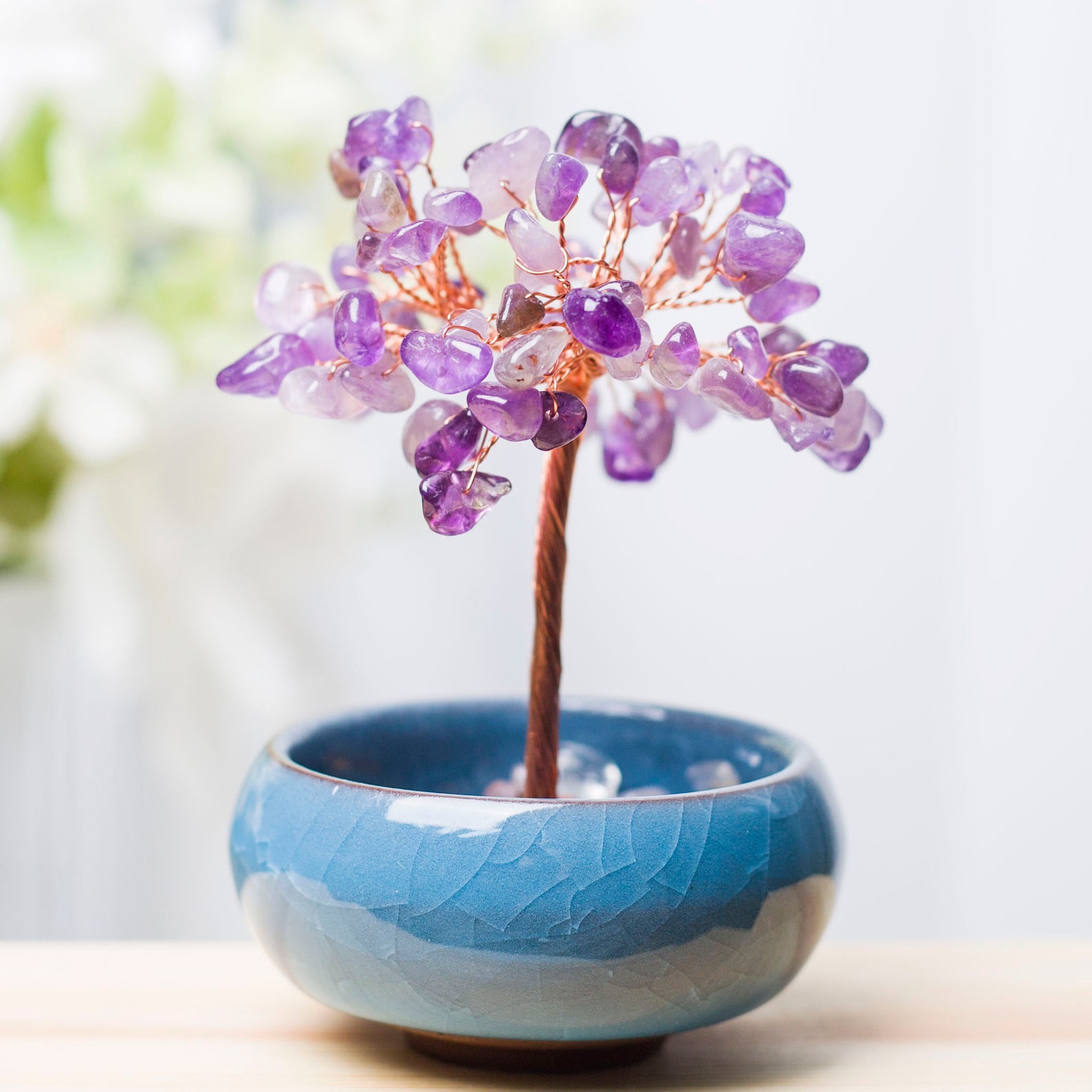 Fengshui Gemstone Chakra Crystal Chips Tree, 7 Chakra Crystal Tree of ...