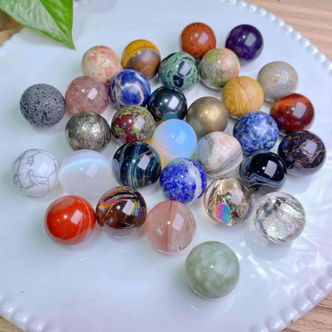 Mini Colorful Crystal Sphere, Solar System Planets Crystal Sphere ...